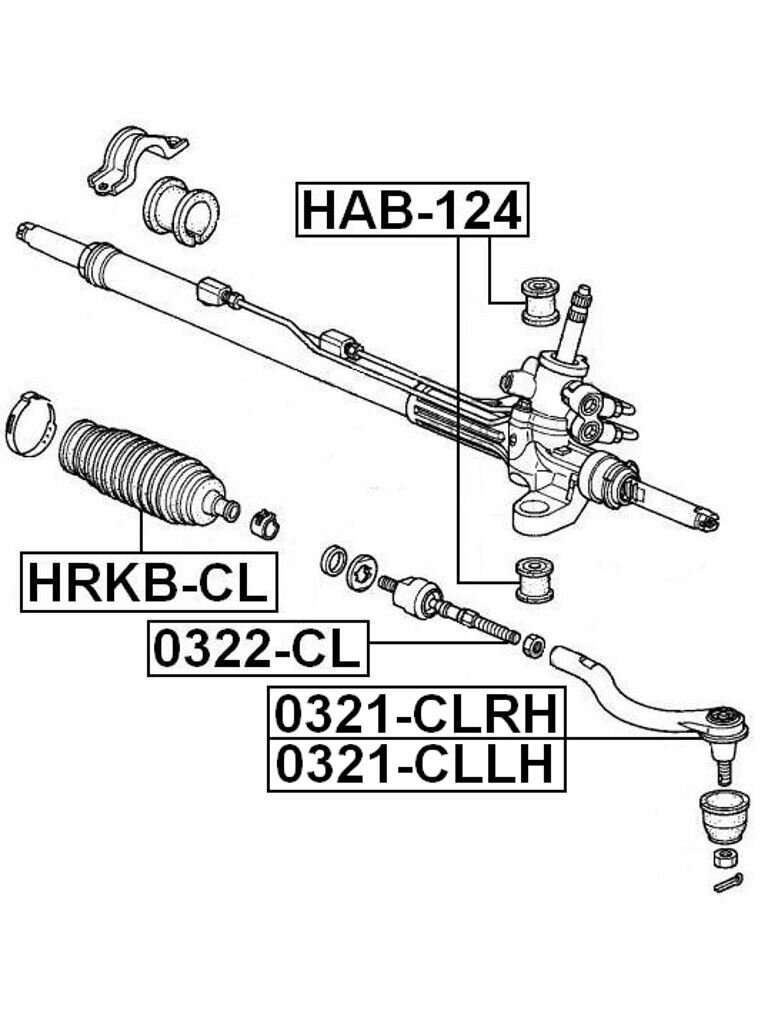 Наконечник рулевой левый HONDA, ACURA 0321-CLLH FEBEST.