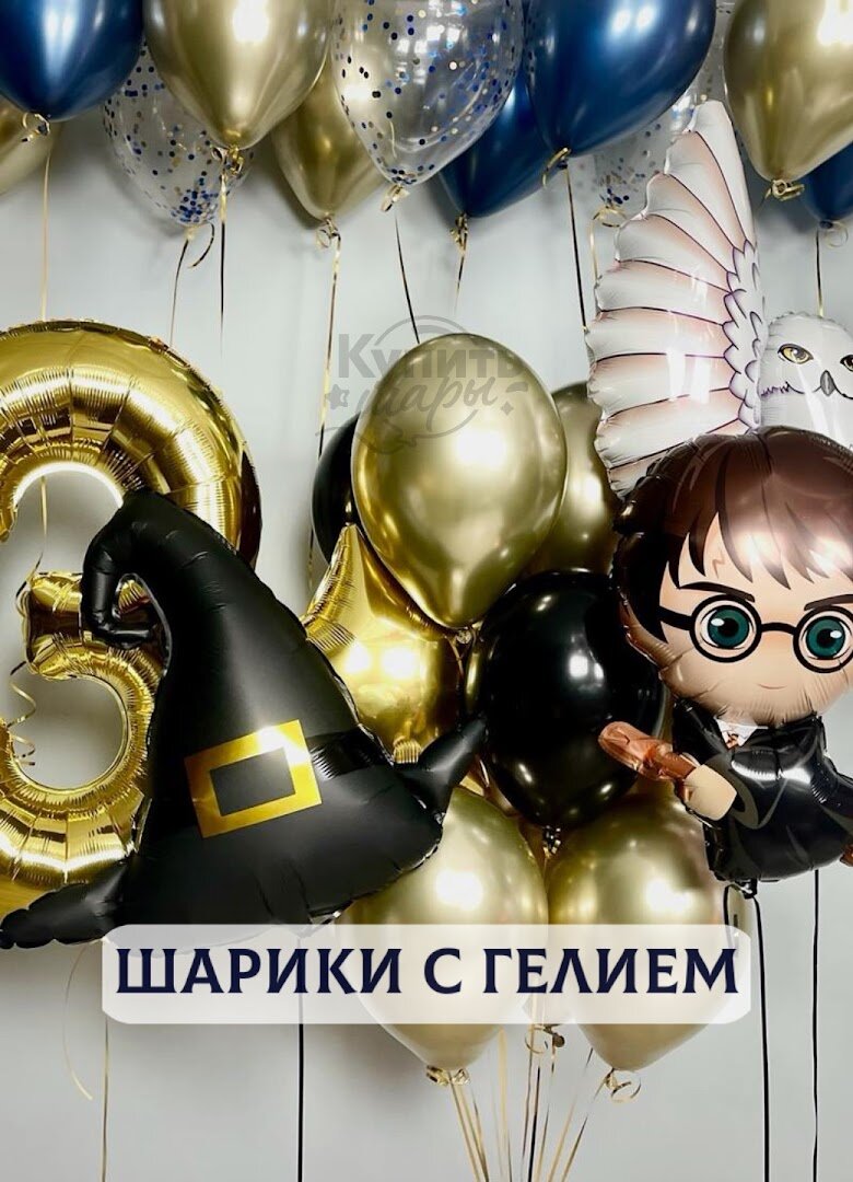 Воздушные шары с гелием, шарики воздушные "Гарри Поттер" №2714