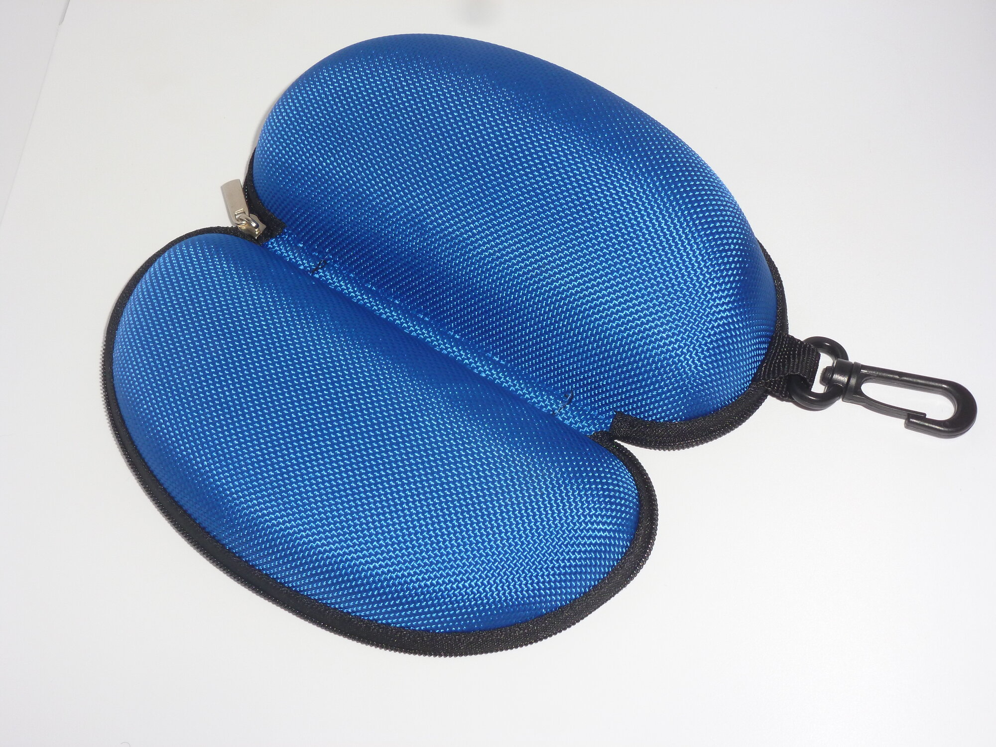 Футляр для очков жесткий, водонепроницаемый, из ЭВА с мягкой подкладкой, на молнии, с карабином, цвет синий