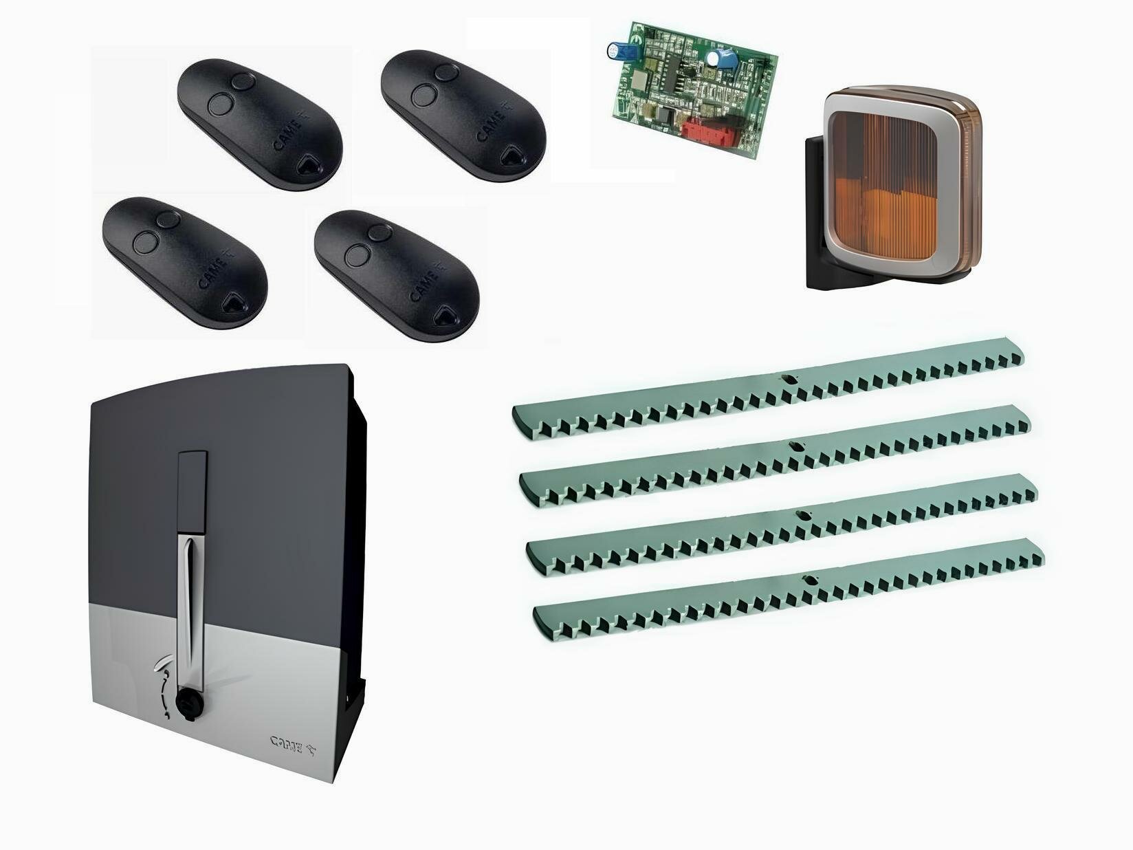 Автоматика для откатных ворот BXL04AGS KIT4-LA-T4, комплект: привод, радиоприемник, 4 пульта, лампа, 4 рейки