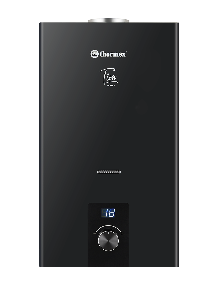 Газовая колонка THERMEX TION Т 20 D Black, черная, 10 л/мин (351122)