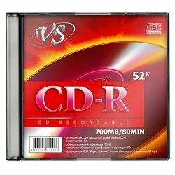 Vs Диски CD - R 80min, 52x, Slim Case 620038