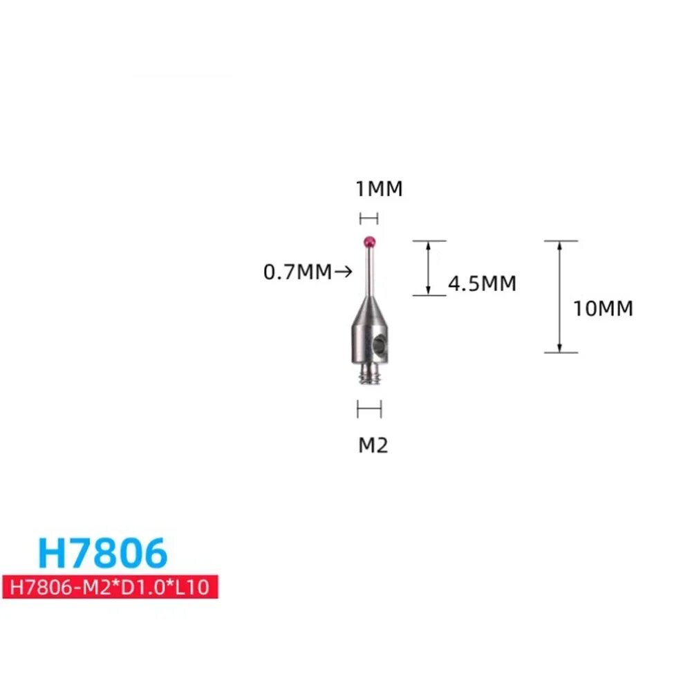 1 шт. шарик M2 с резьбой C мм и измерительный зонд с ЧПУ, стилус из легированной стали, точечный контакт H7805-H4161, универсальный измерительный зонд с ЧПУ