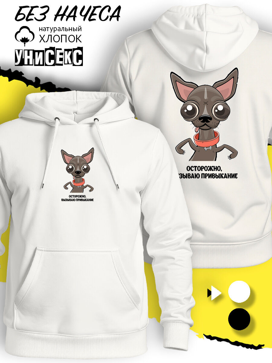Худи Толстовка свитшот собака вызываю привыкание
