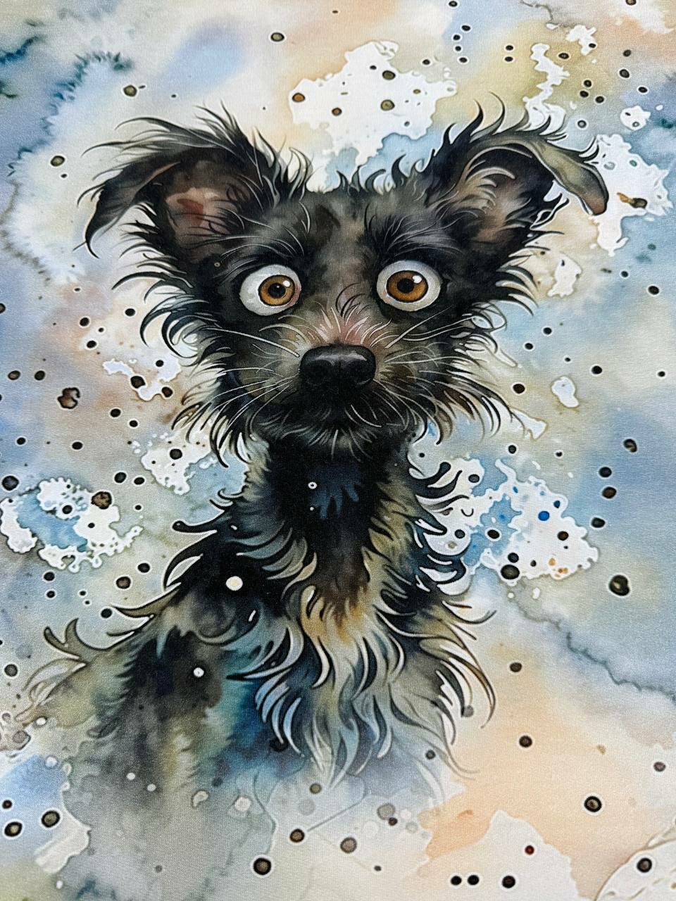 Купон 70х180 с диджитальным принтом Собака/ Ткань Футер 2-х нитка