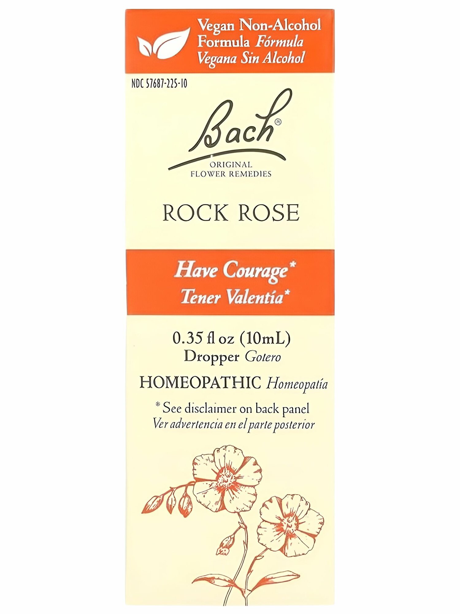 Bach, Original Flower Remedies, каменная роза, от тревожности и сомнений, Rock Rose, 10мл