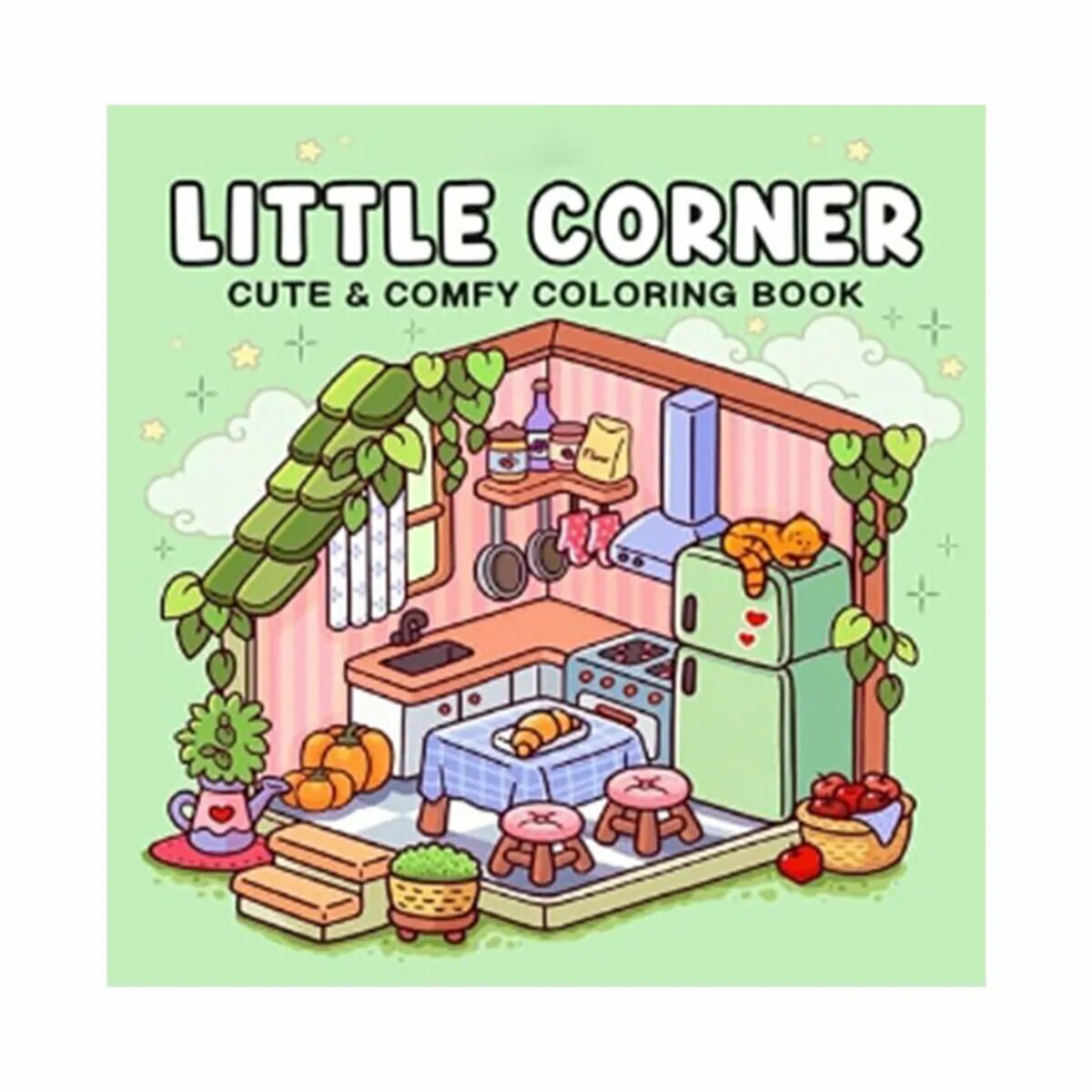 Раскраска антистресс для детей и взрослых "little corner coloring book"