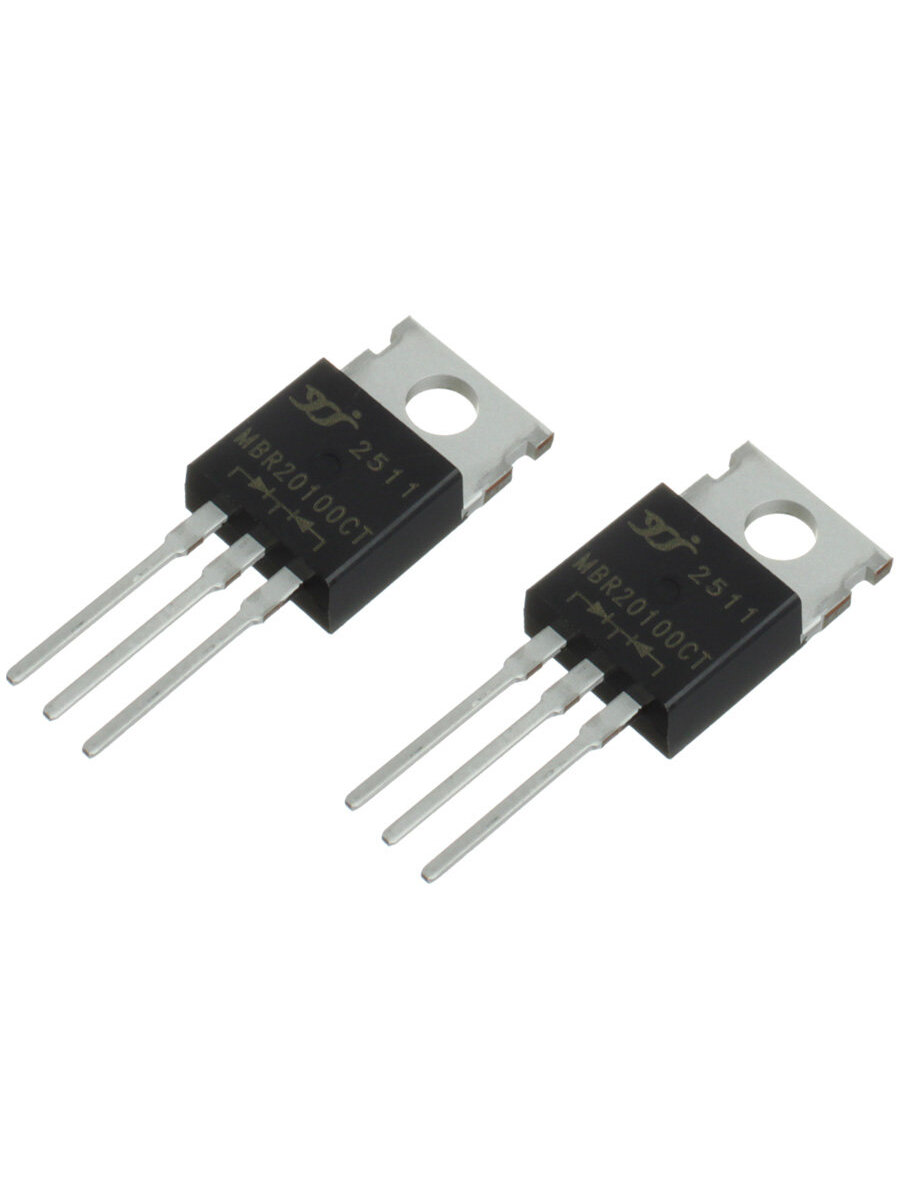 Диод Шоттки 20А 100В MBR20100CT TO-220AB YJ (упаковка 2шт)