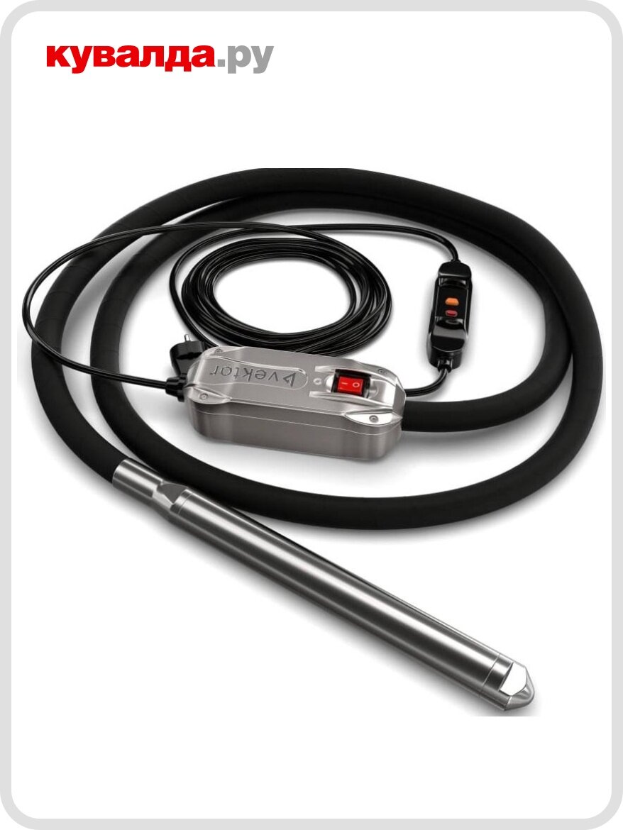 Вибратор глубинный VEKTOR EL 50 с преобразователем, 5 м