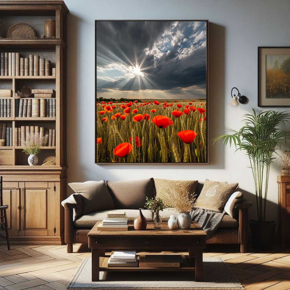 Картина на стену для интерьера "Маки" 40х50 см, холст на подрамнике, ArtInter