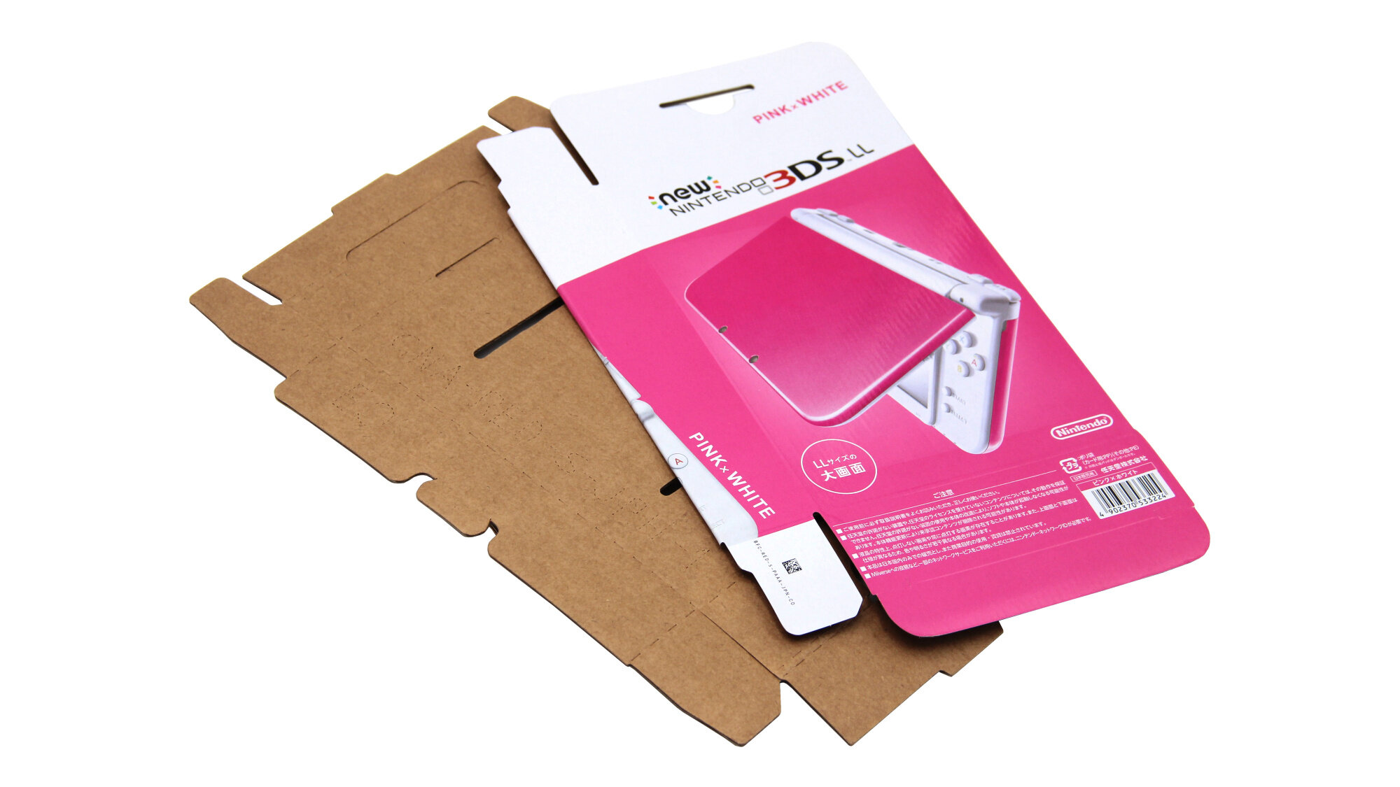 Коробка для игровой приставки New Nintendo 3DS XL (Pink/White) (Новая)