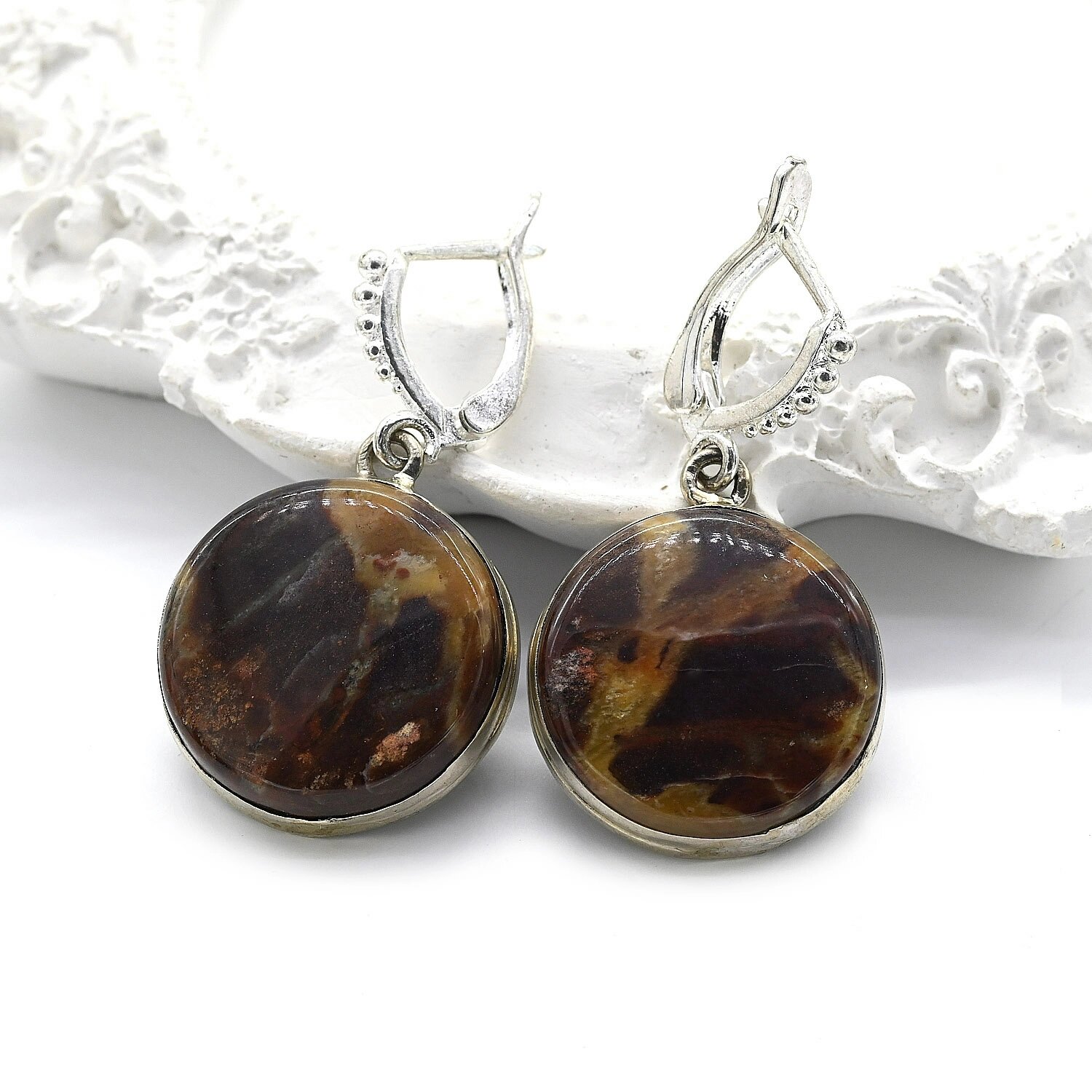 Серьги Радуга Камня