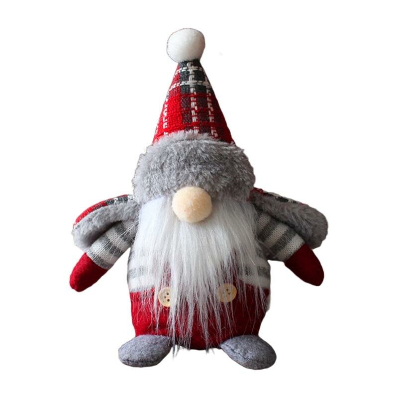 Рождественский плед Шляпа Гном для куклы Ручная работа Эльф Гном Плюшевые игрушки Рождественский декор, - A