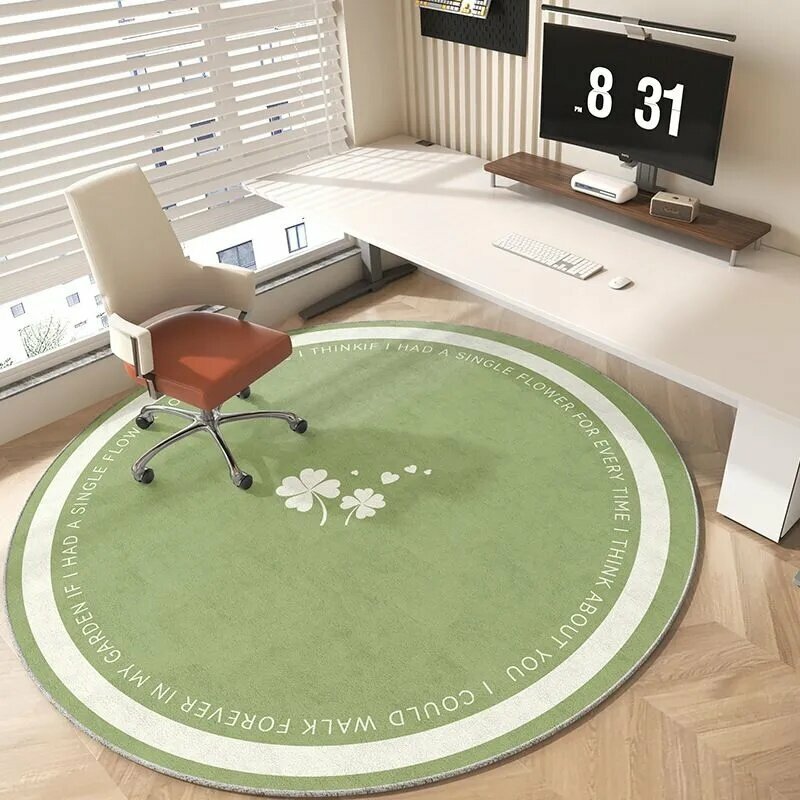 Ковер, круглый, 100 см, безворсовый, машинная работа, полиэфирное волокно