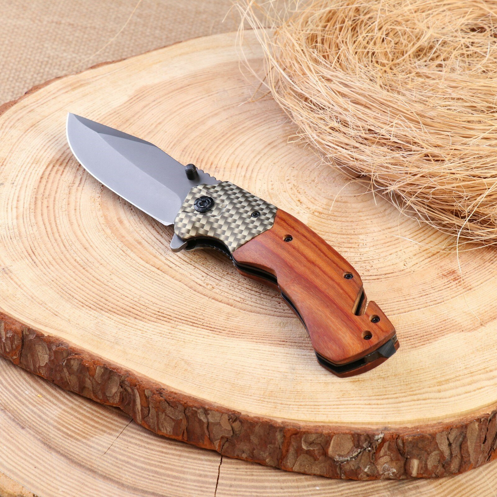 Нож «Стропорез» 20.2 см, клинок 85 мм/3 мм, рукоять дерево