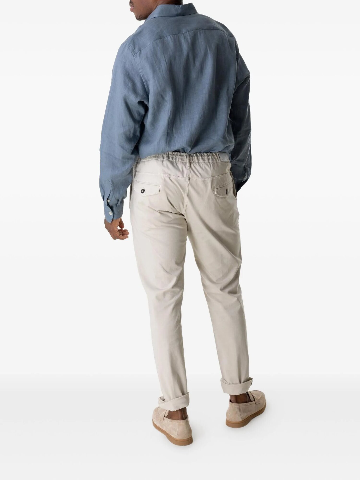 Рубашка Eleventy Long-sleeve button-down shirt, размер L, синий — фото 1