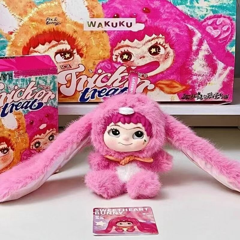 Оригинальная плюшевая игрушка Wakuku Trendy Fun Party Series, виниловая подвеска в виде лица, игрушка-фигурка, таинственная коробка-сюрприз для детей