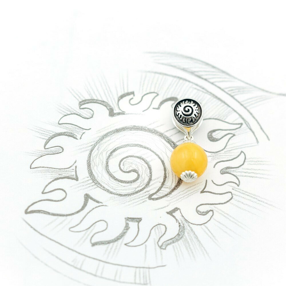 Подвеска, серебро, 925 проба, чернение