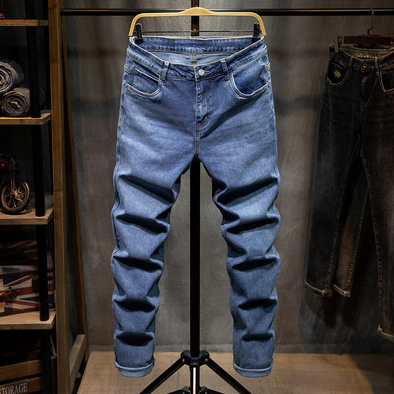 Охоты Брюки JYL Чистый цвет Нов. муж. одежда американ. стиль прямой нога штаны муж. стир. джинсы муж. лиш. толст. деним муж. штаны денимВаетт/34