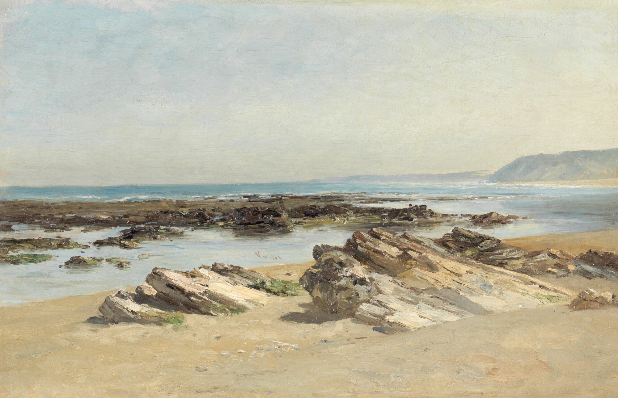 Картина Карлоса де Хаеса Отлив в Гетария 80х52 см