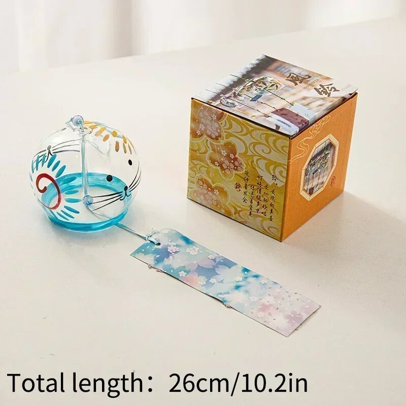 Стеклянные ветровые колокольчики S12, 26см