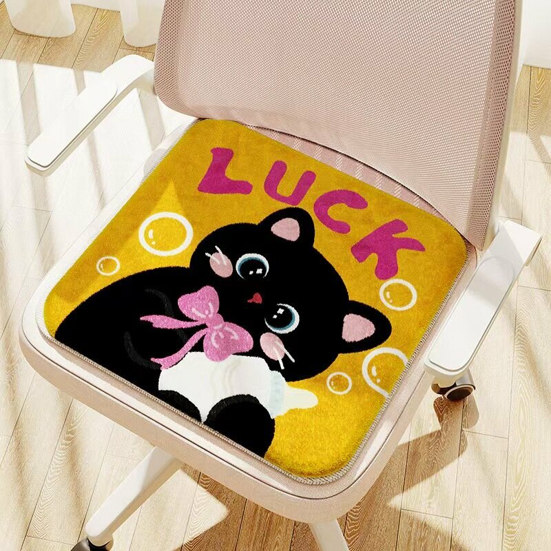 Подушка на стул, нескользящий коврик, зимняя плюшевая подушка на диван, подушка на обеденный стул, 40x40 см