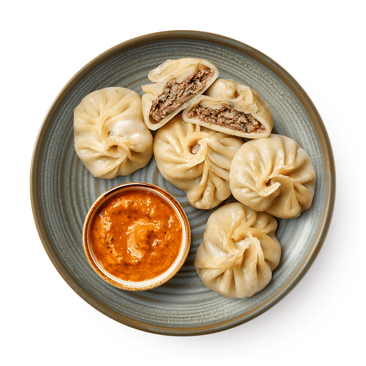 Тибетские пельмени Момо с курицей на пару и соусом чатни Chindi Kitchen