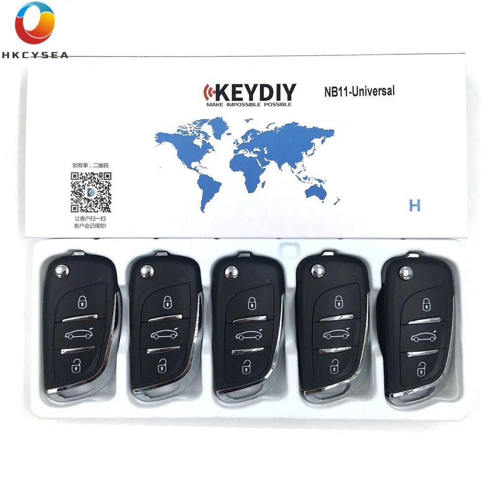 5шт. KD NB11-Universal, 3 кнопки, KEYDIY