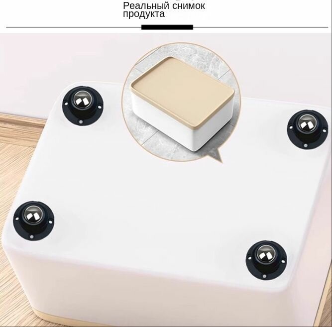 Бесшумные мебельные ролики 200 кг на колесо, поворот 360°, с пластиной Ø44 мм — для мебели, контейнеров и ящиков