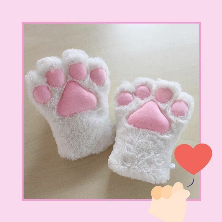 Кошачьи чулки 3D, трехмерные, длинные, милые, в японском стиле, с кошачьими лапками, двумерные, для косплея, аниме, наколенники, лолита, с подкладкой