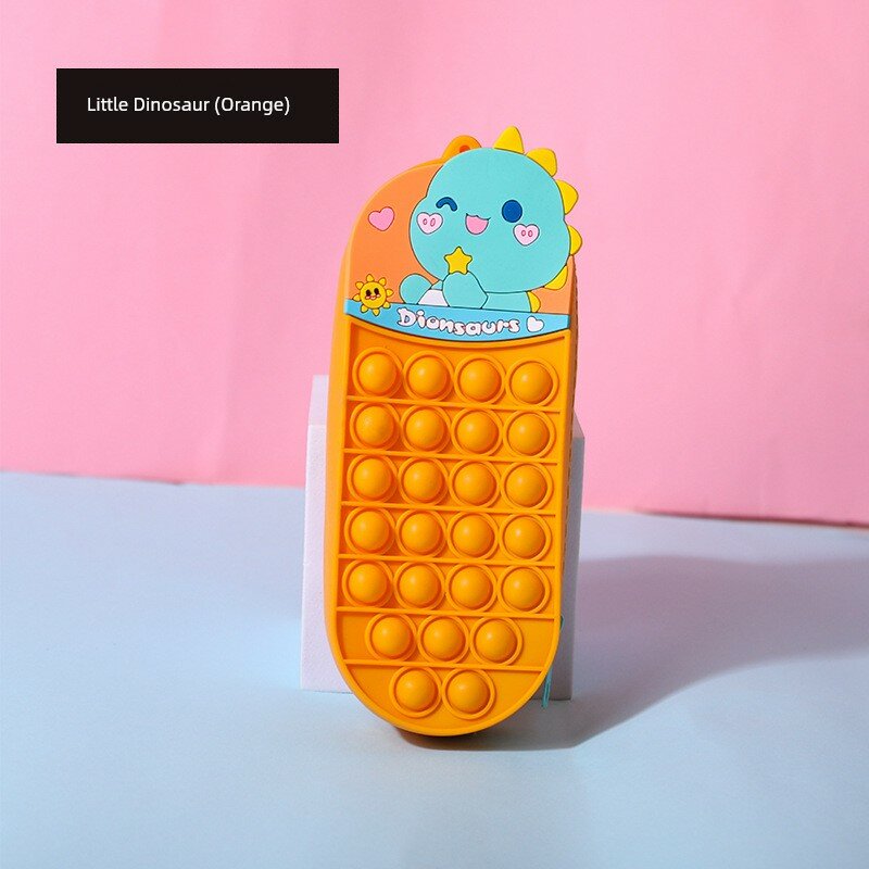 Детский пенал-антистресс с мультяшным дизайном, креативная игрушка-сжималка, многофункциональный пенал для снятия