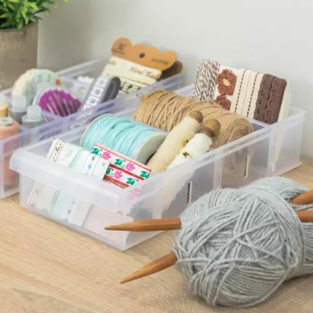 Контейнер универсальный 1,5 л "Rolly", 4 секции, 118х262х57 мм, прозрачный