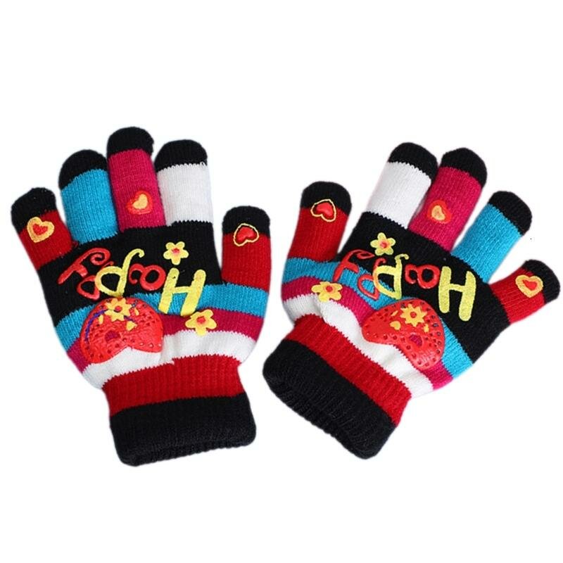 Двухслойные утолщенные перчатки Children's love-черный
