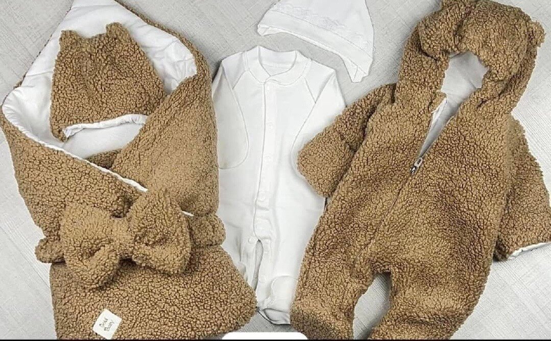 Конверт для новорожденного на выписку в коляску в роддом бараш шоколад