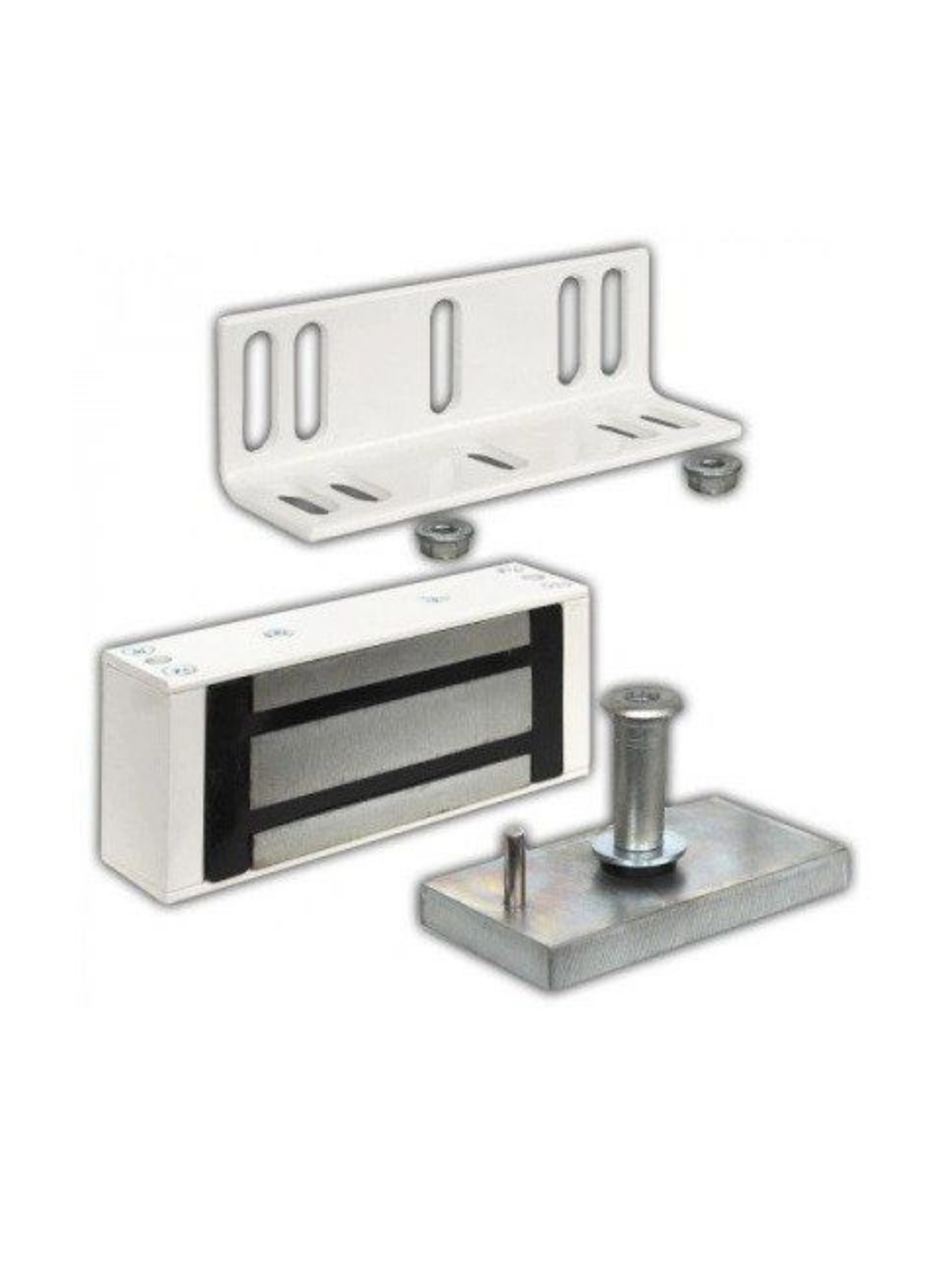 Электромагнитный замок Олевс М1-300, с уголком, белый, 300 кг