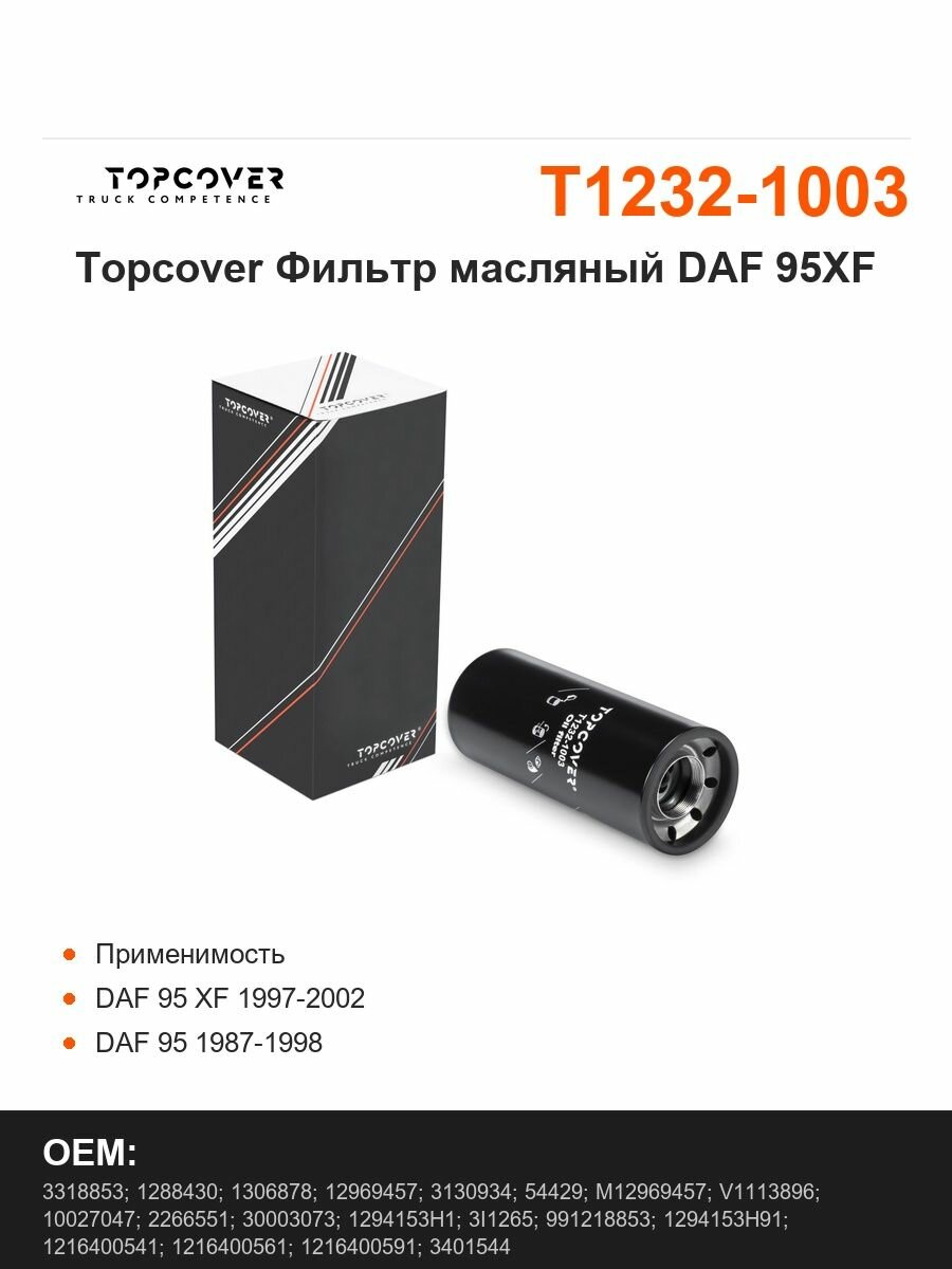 Topcover Фильтр масляный DAF 95XF