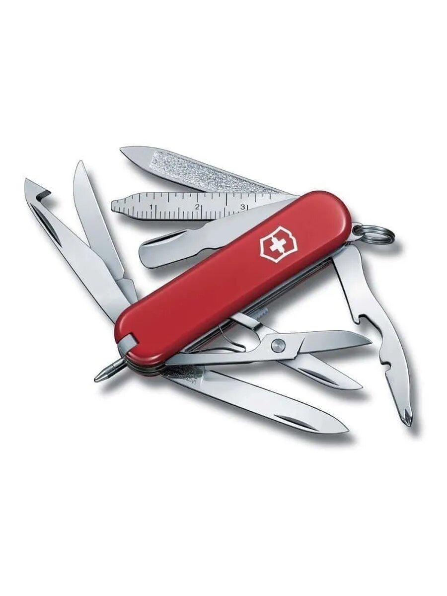 Нож-брелок victorinox сталь пластик красный 58 мм