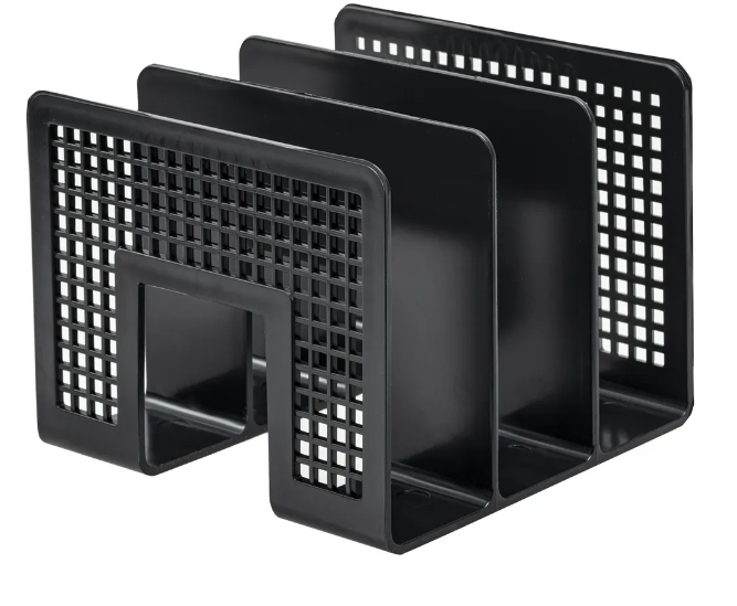 Лоток-сортер для бумаг BRAUBERG "Office-Expert", 3 отделения, 207х212х168 мм, сетчатый черный,238021