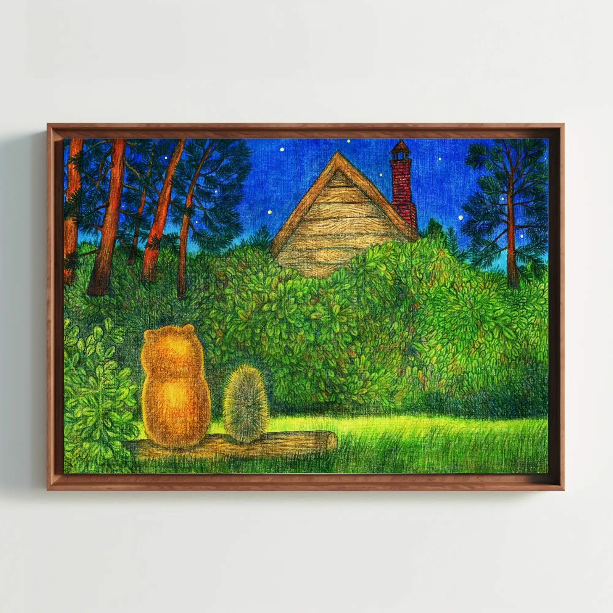 Постер Ежик в тумане. Плакат для дома 21 см на 30 см