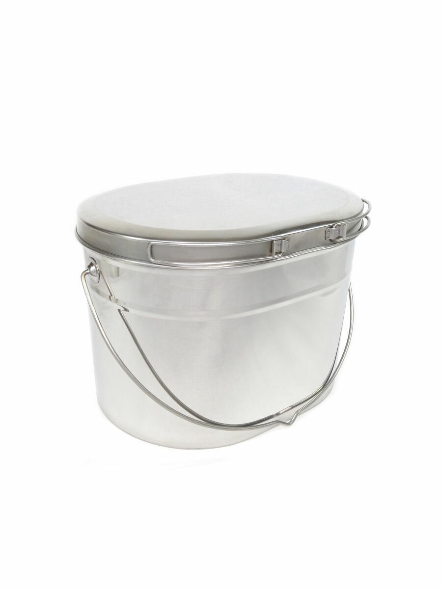 Котел туристский Роза ветров 9,5 л с крышкой ручками (нерж)