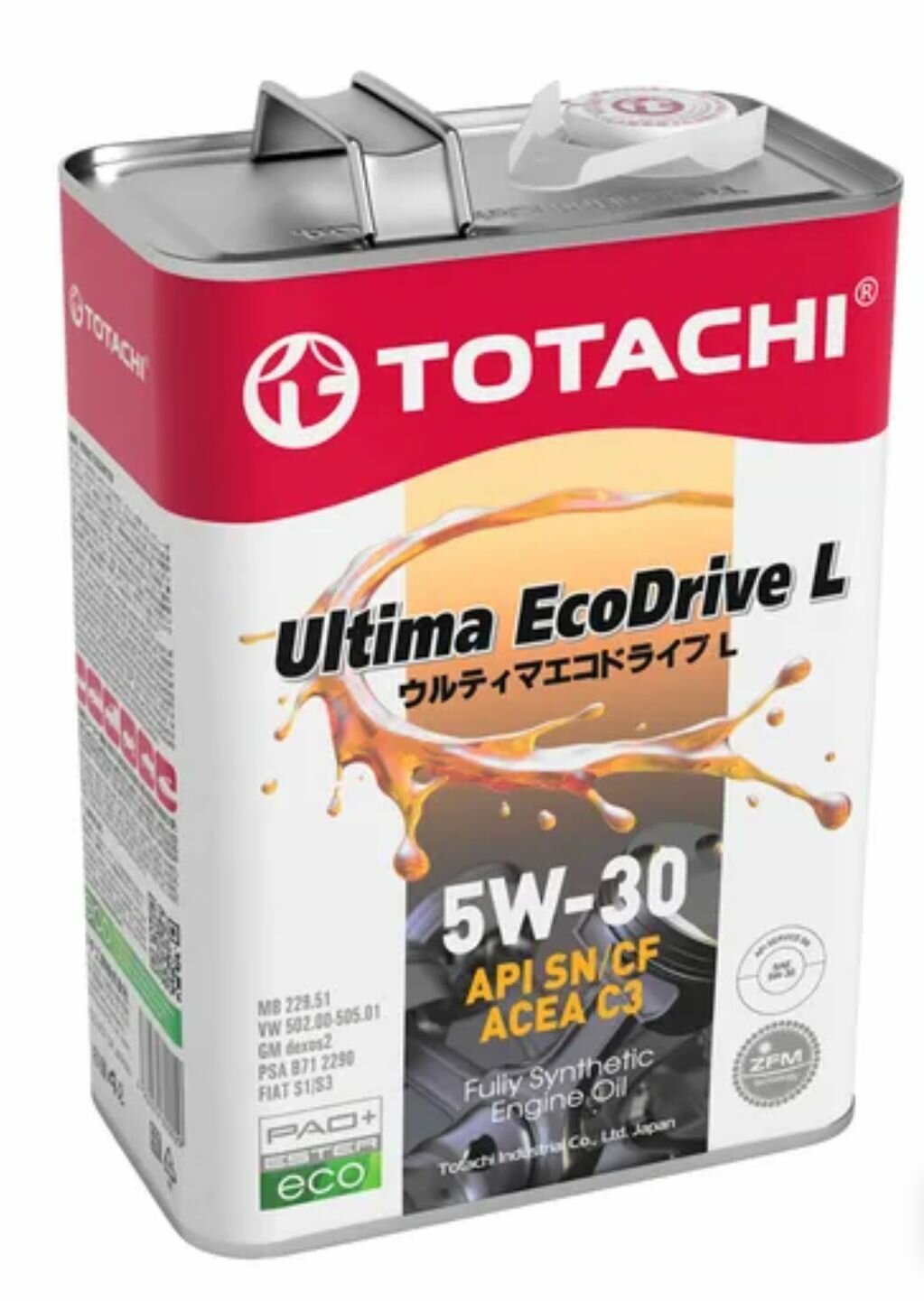 Масло моторное TOTACHI Ultima EcoDrive L SN 5W-30 4л