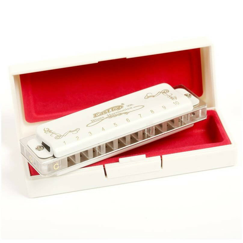 Духовые инструменты и аксессуары EASTTOP T008L G - губная гармоника диатоническая