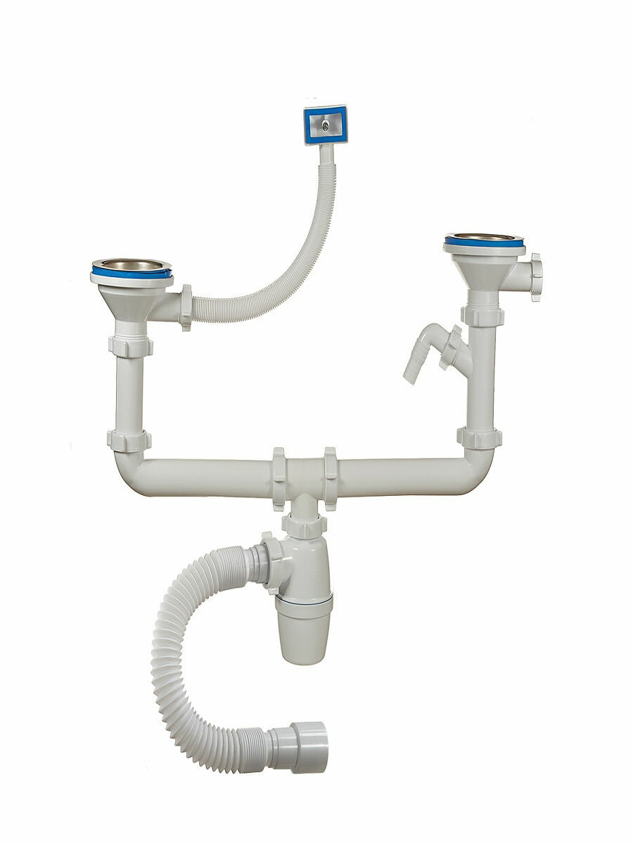 Сифон орио А-40092 двойной 3 1/2