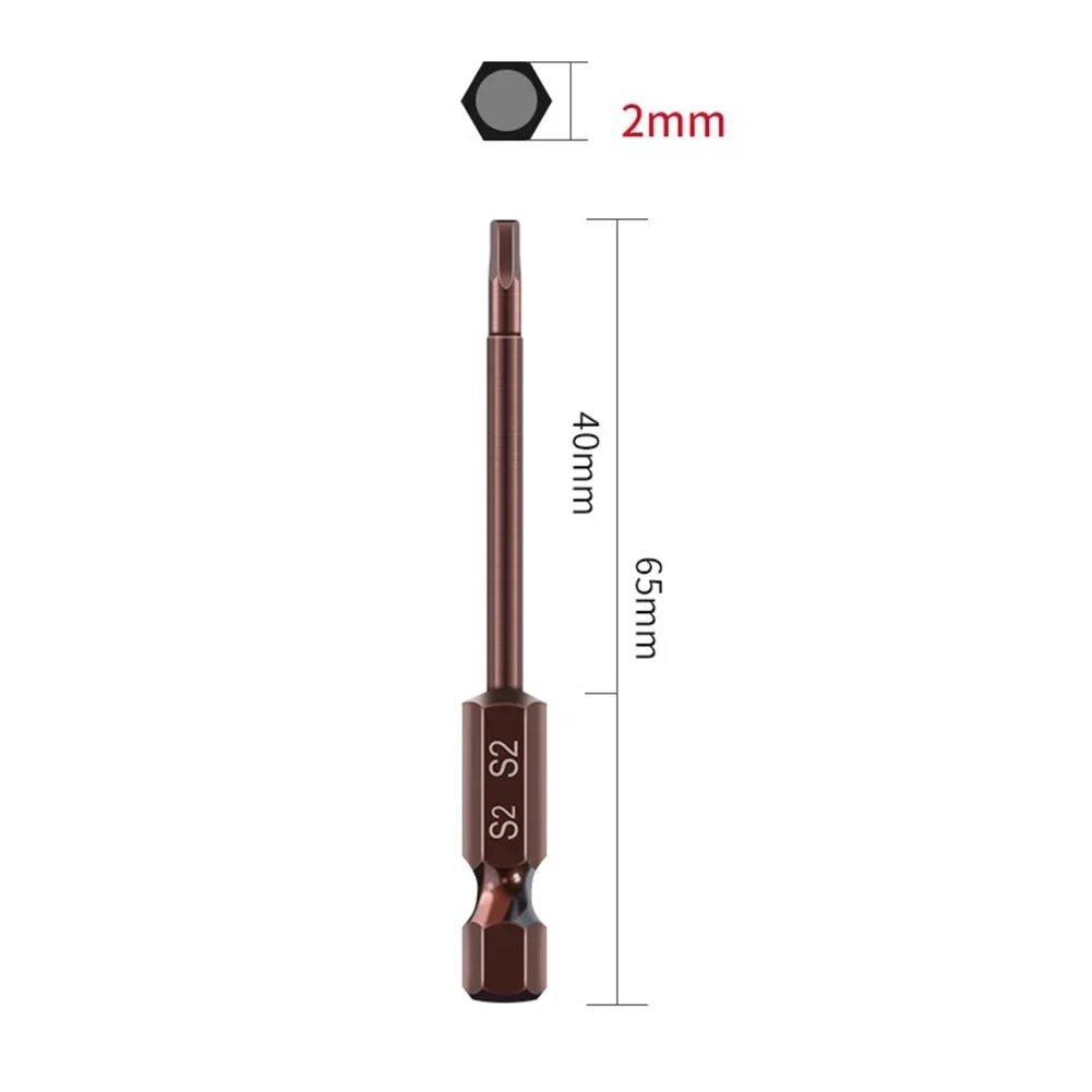 Насадка для отвертки S2 65mm, 2mm, Цвет: 2