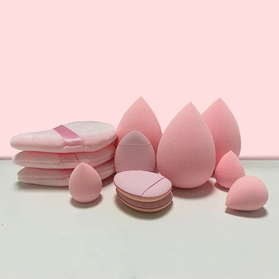 Набор из 12 косметических спонжей розовый 12FP1-pink