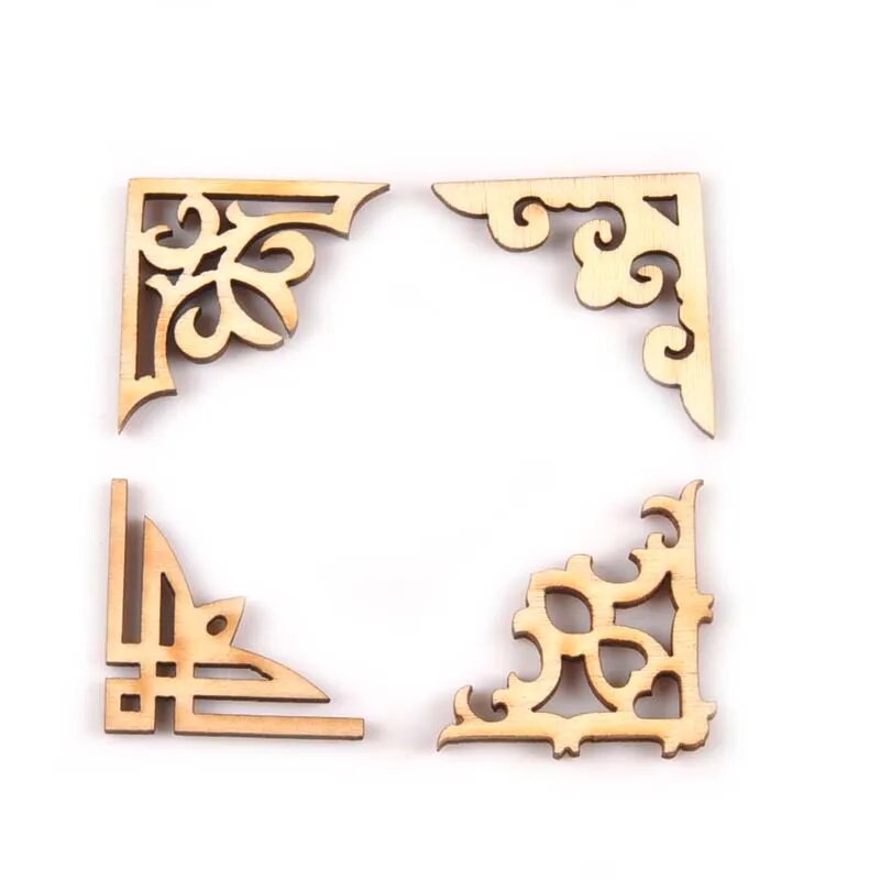 Деревянные уголки для рукоделия 27-30 мм 20 шт mix