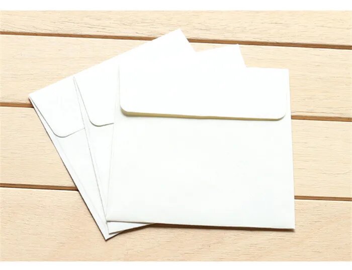 Конверты HonC крафт 10х10 см Белый, White