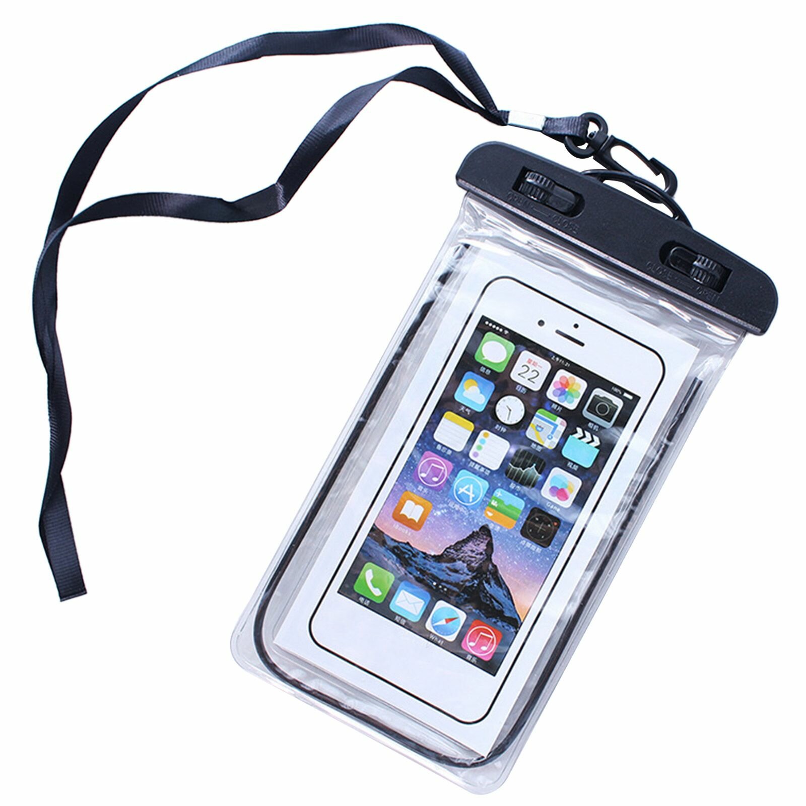 Водонепроницаемая сумка для хранения мобильного телефона, флуоресцентная черная