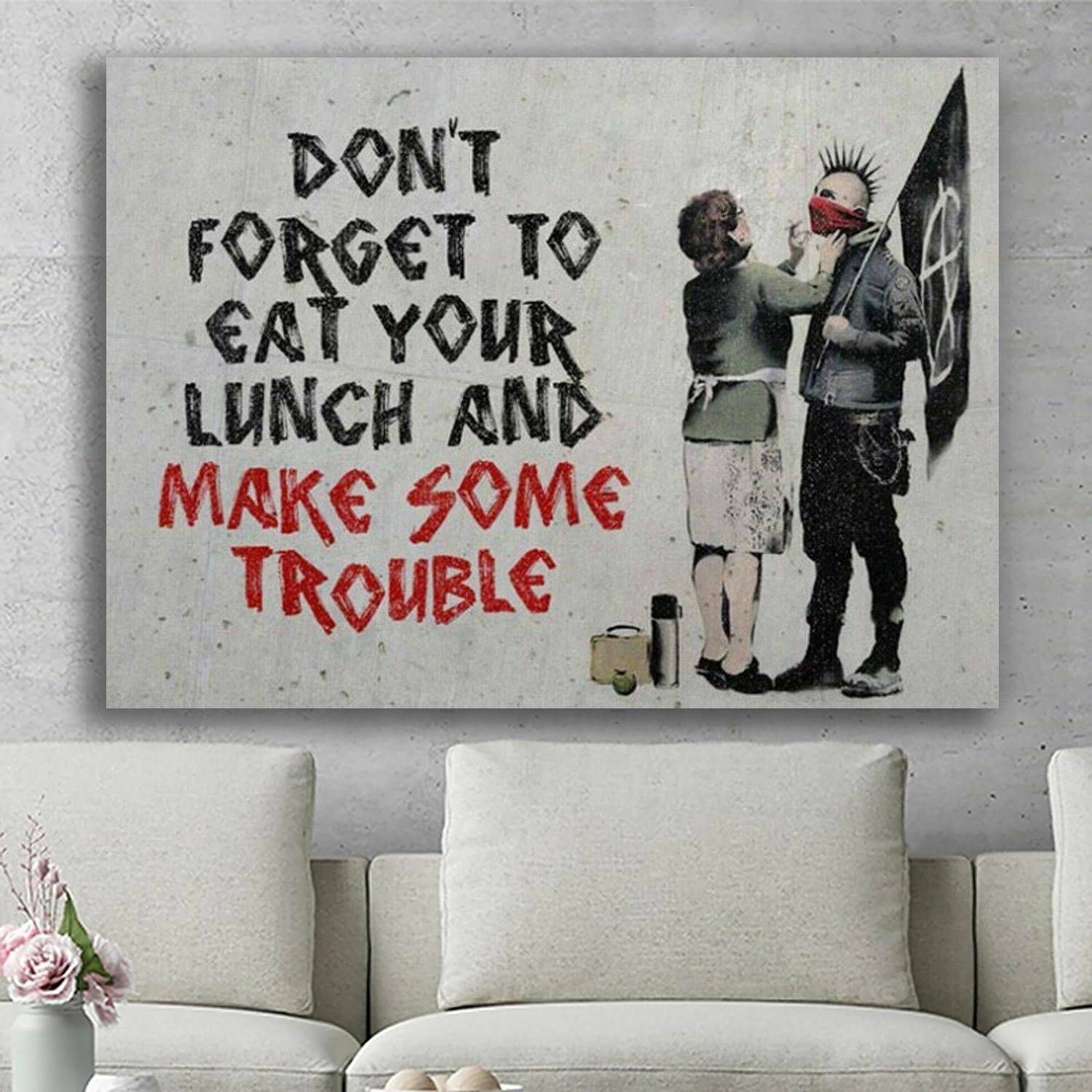 Картина граффити, Banksy, Бенкси, 30х40 см.