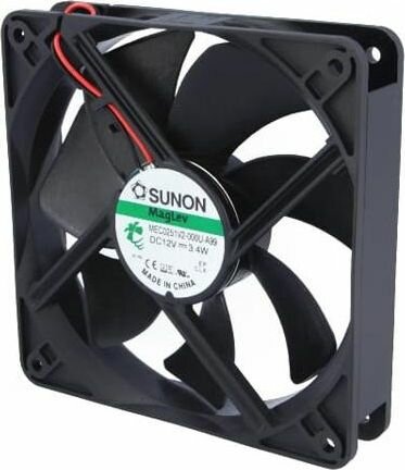 Вентилятор осевой SUNON MEC0251V2-000U-A99 12В DC 120x120x25мм подшипник Vapo 158,1куб. м/ч 40,5дБА 1шт